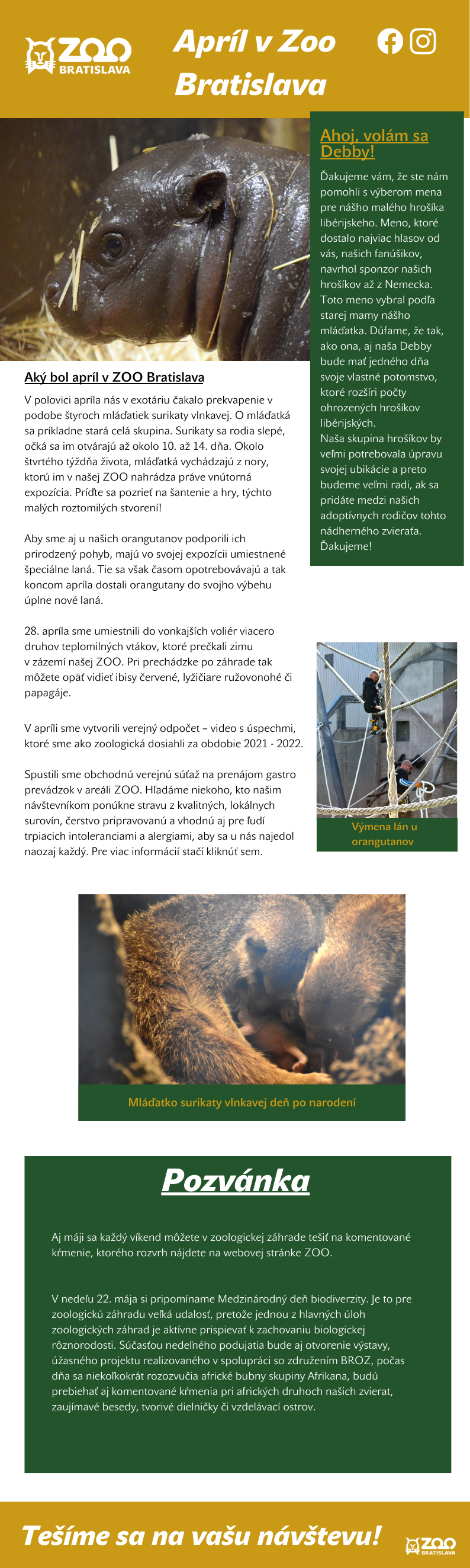 Newsletter ZOO | ZOO Bratislava